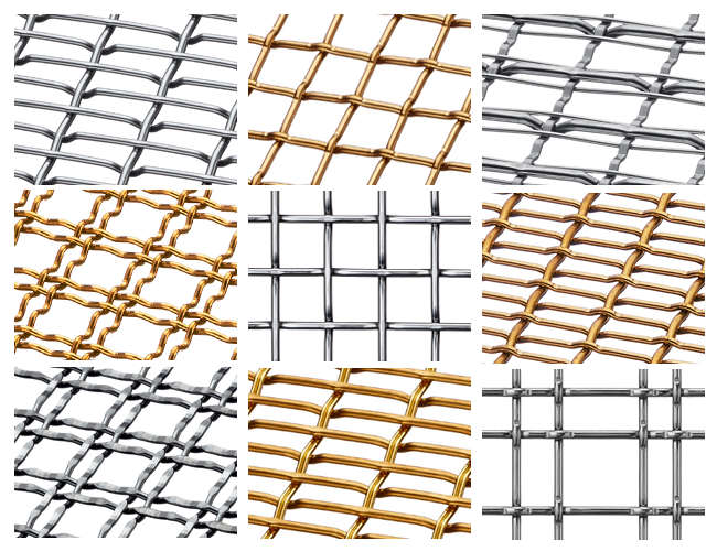 SHUOLONG Weave Flat Top Lock Crimp Wire Mesh Door Panels Heat Resistance