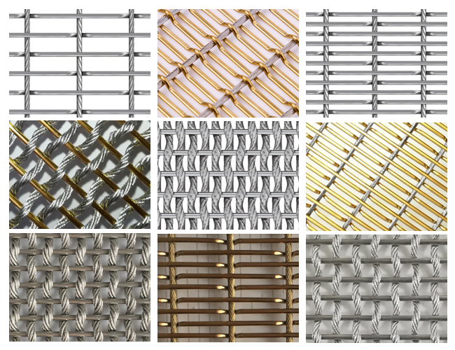 Crimped Architectural Flexible Metal Mesh Fabric SS310 Plain Weave