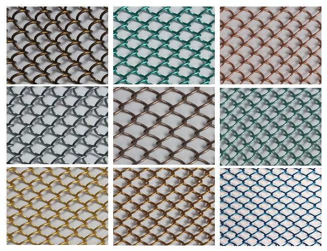 OEM Stainless Steel Metal Coil Drapery Woven Wire Mesh Shower Curtain