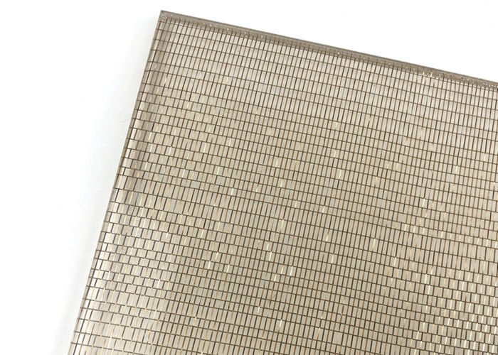 Copper Mesh Glass Laminated Wire Mesh Metal Fabric For Art Glass
