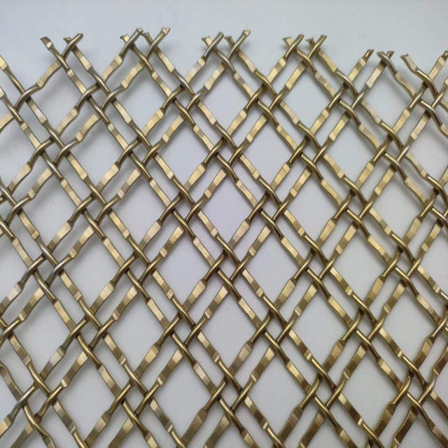 400 Mesh Pvd Gold Decorative Metal Mesh For Commercial Applications