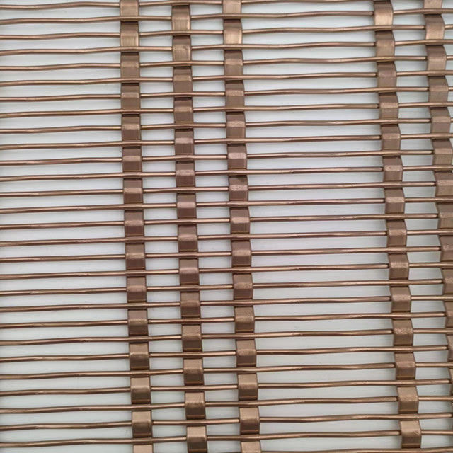 Brass Color Steel Wire Decorative Wire Mesh Screen Pvc Coated