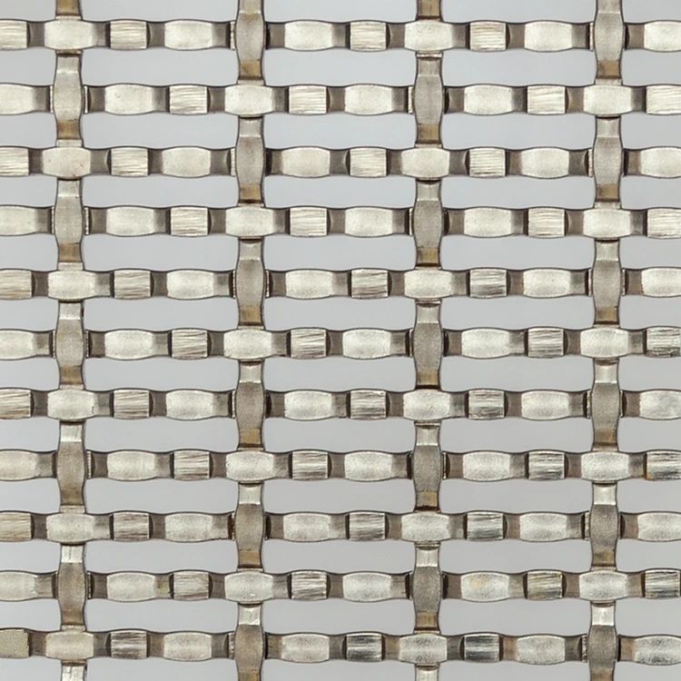 10mm-20mm Weft Pitch Decorative Wire Mesh Grilles With Polished
