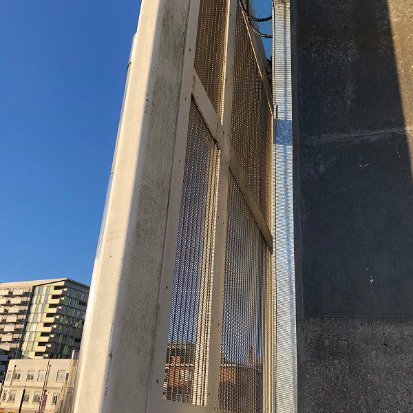 Stainless Steel Woven Wire Mesh Panels Reinforced Edge Treatment Length ...