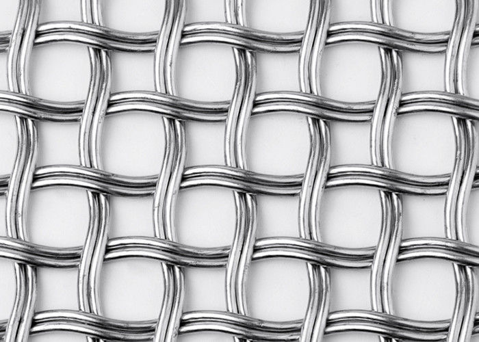 Stainless Steel Facades Decoration Double Crimped Mesh For ...