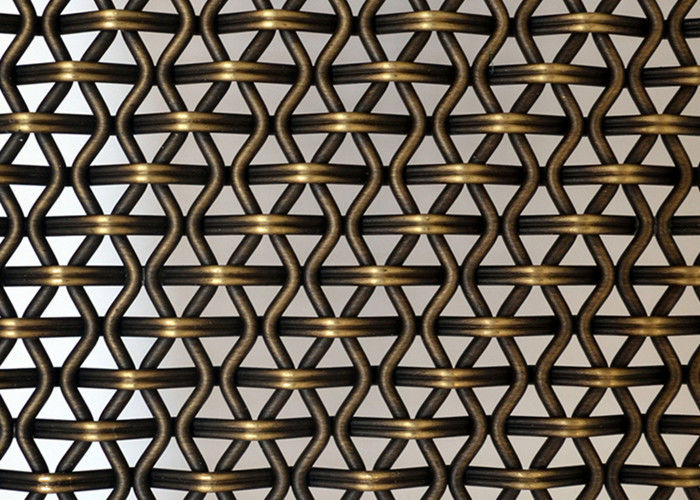 Lock Crimped Decorative Woven Wire Mesh Eco Facade Architectural Screen ...