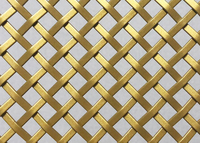 Stainless Steel 3mm Balcony Architectural Wire Mesh Gold Color Panels
