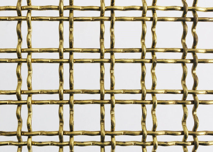 Brass Double Heat Resistance Lock Crimp Wire Mesh For Decorative Fence