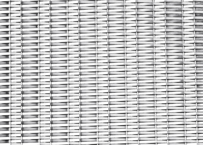 Stainless Steel Rigid Woven Wire Mesh Panels 4.8mm For Elevator Cladding