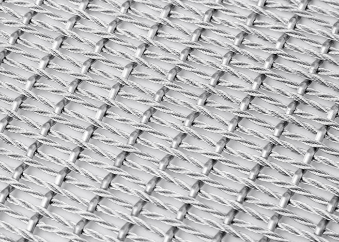 Stainless Steel Flexible Architectural Woven Metal Mesh For Wall Coverings