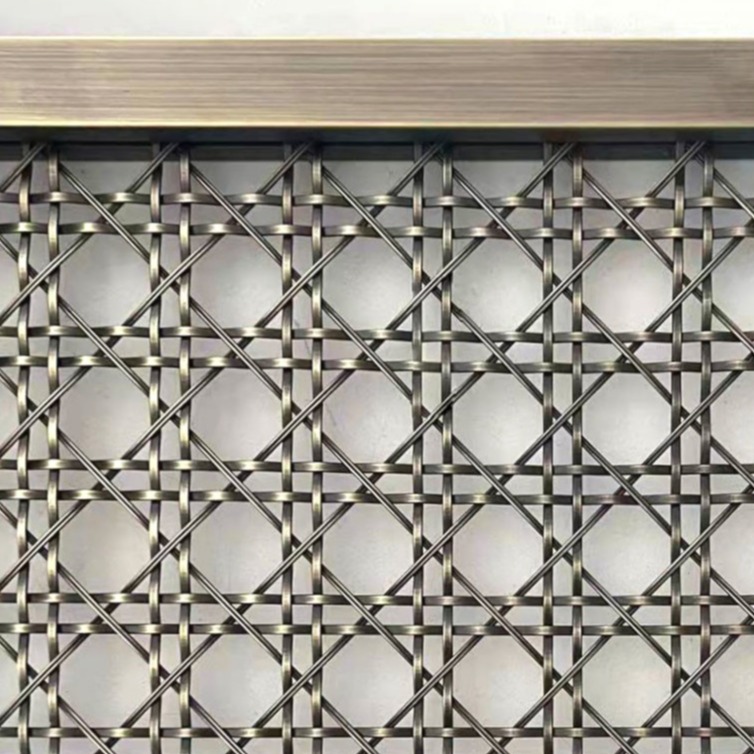 Square Hole Shape Decorative Wire Mesh Grilles Eco Friendly 30m